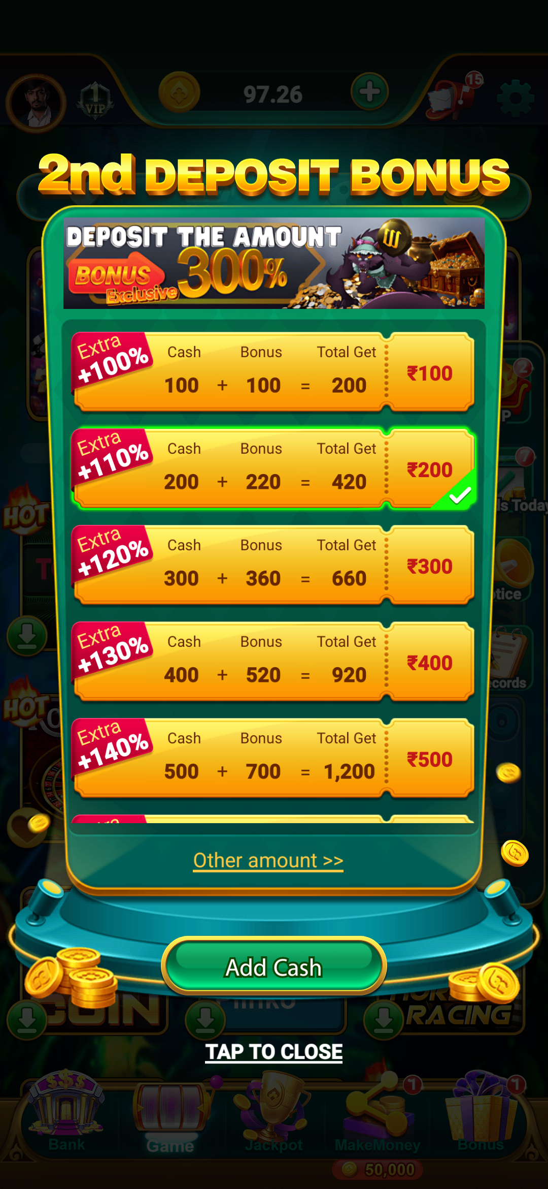 ICIC GAMES | get bonus upto rs 500
